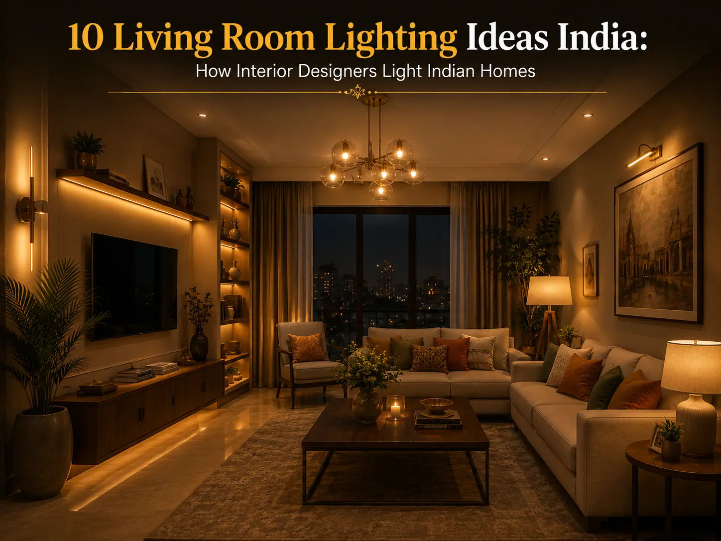 10 Living Room Lighting Ideas India: How Interior Designers Light Indi